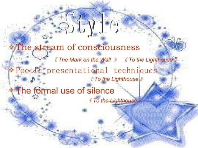 Writing Style Of Virginia Woolf | PPT | Fiction | Books and Literature