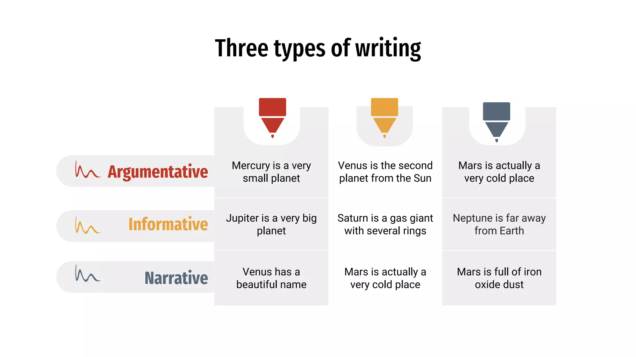 Writing Styles Infographics by Slidesgo.pptx
