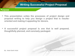 Writing Successful Project Proposal | PPT