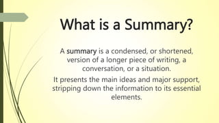 Writing Summaries.ppt