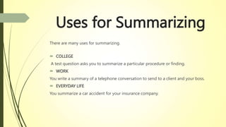 Writing Summaries.ppt