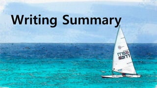 writing summary lesson for english for academic and professional ...