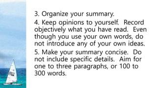 writing summary lesson for english for academic and professional ...