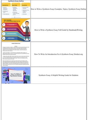 Writing Synthesis Essay | PDF