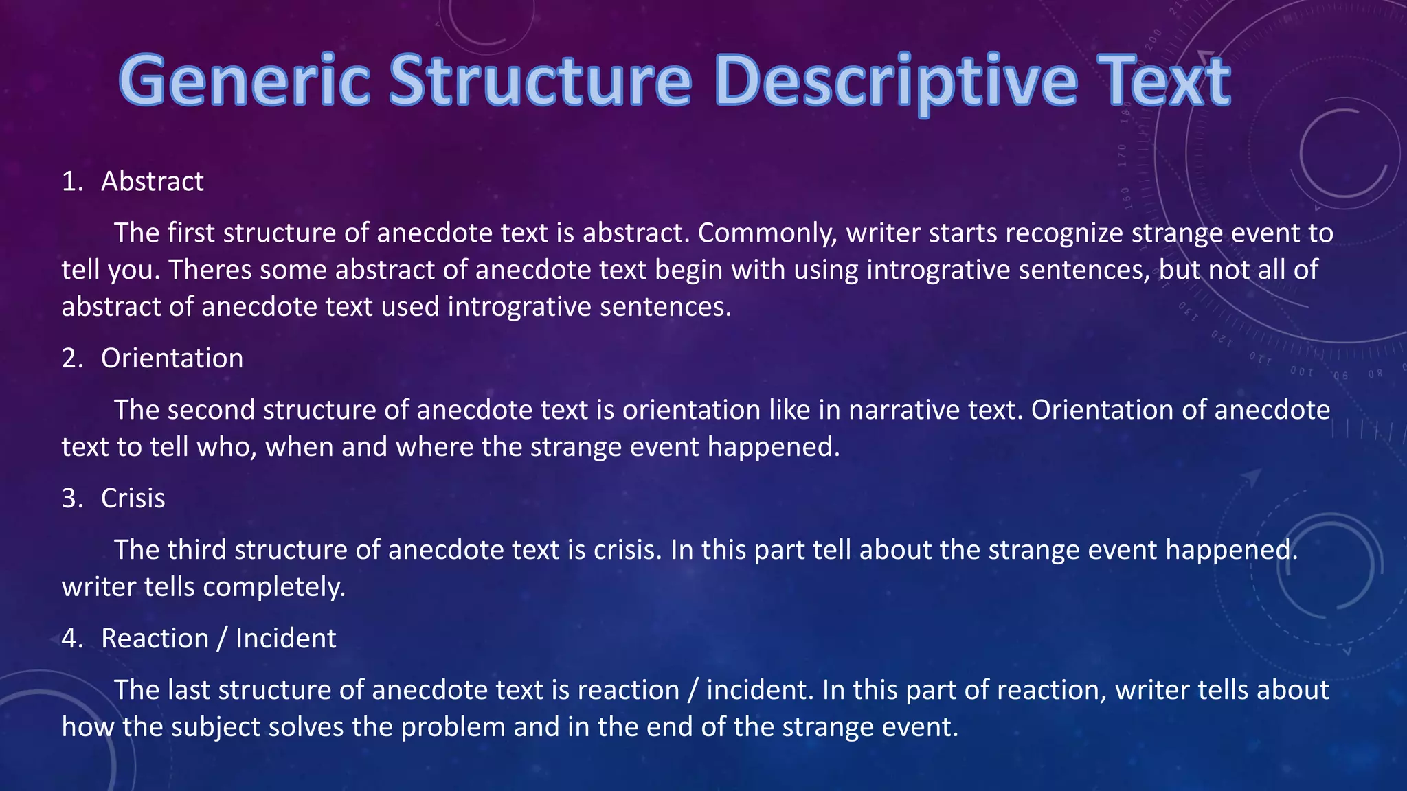 Descriptive Paragraph and Anecdote Text | PPTX | Screenwriting ...