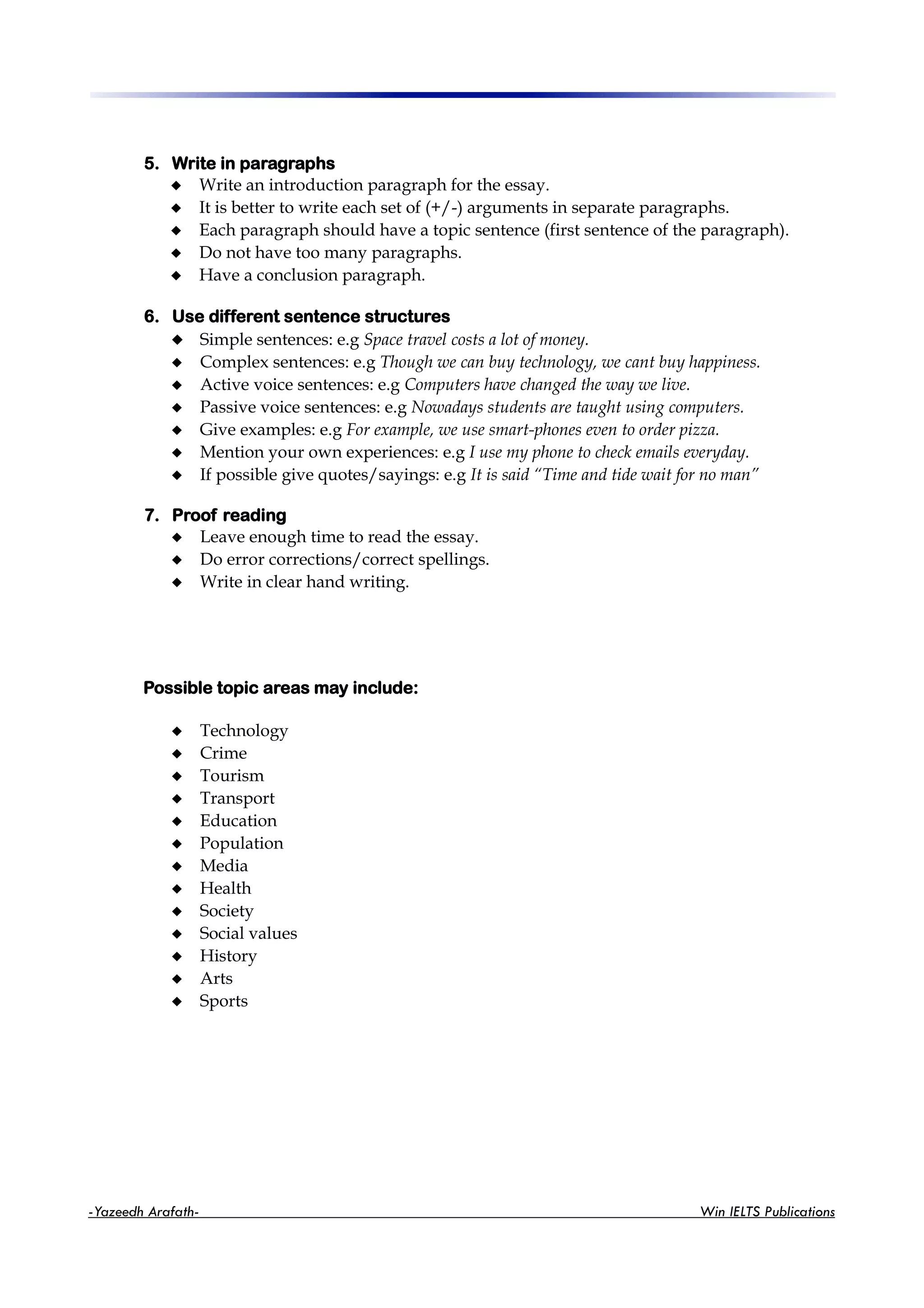 Essay Writing for IELTS, PTE, TOEFL | PDF