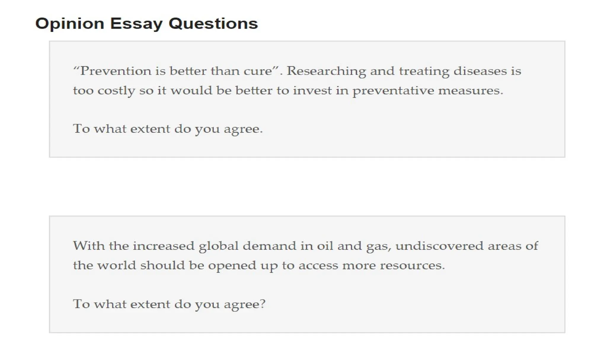 Writing Task 2 - sample questions of various types | PPTX
