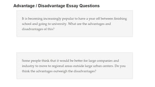Writing Task 2 - sample questions of various types | PPTX