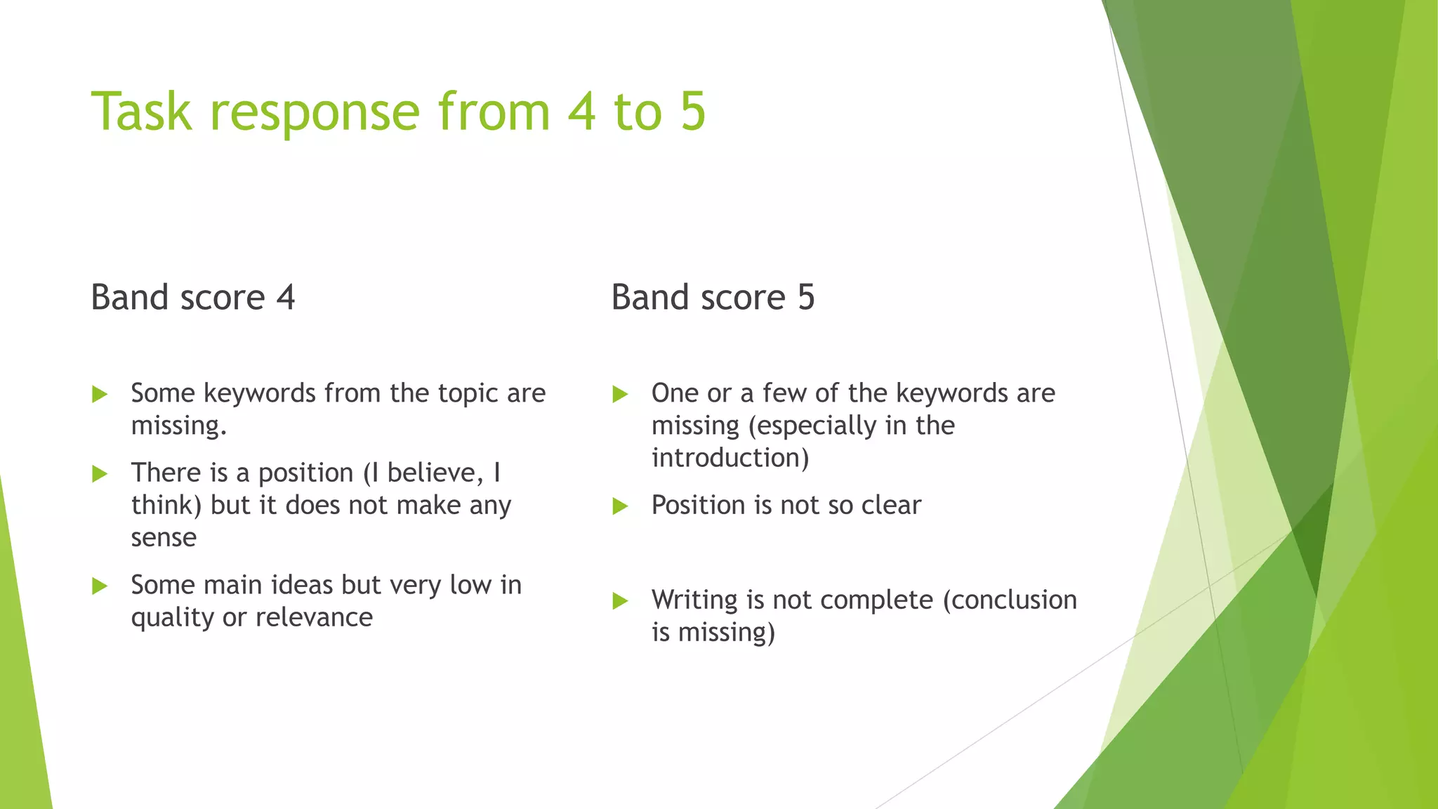 IELTS writing task 2 (deciphering the band descriptors codes) | PPT