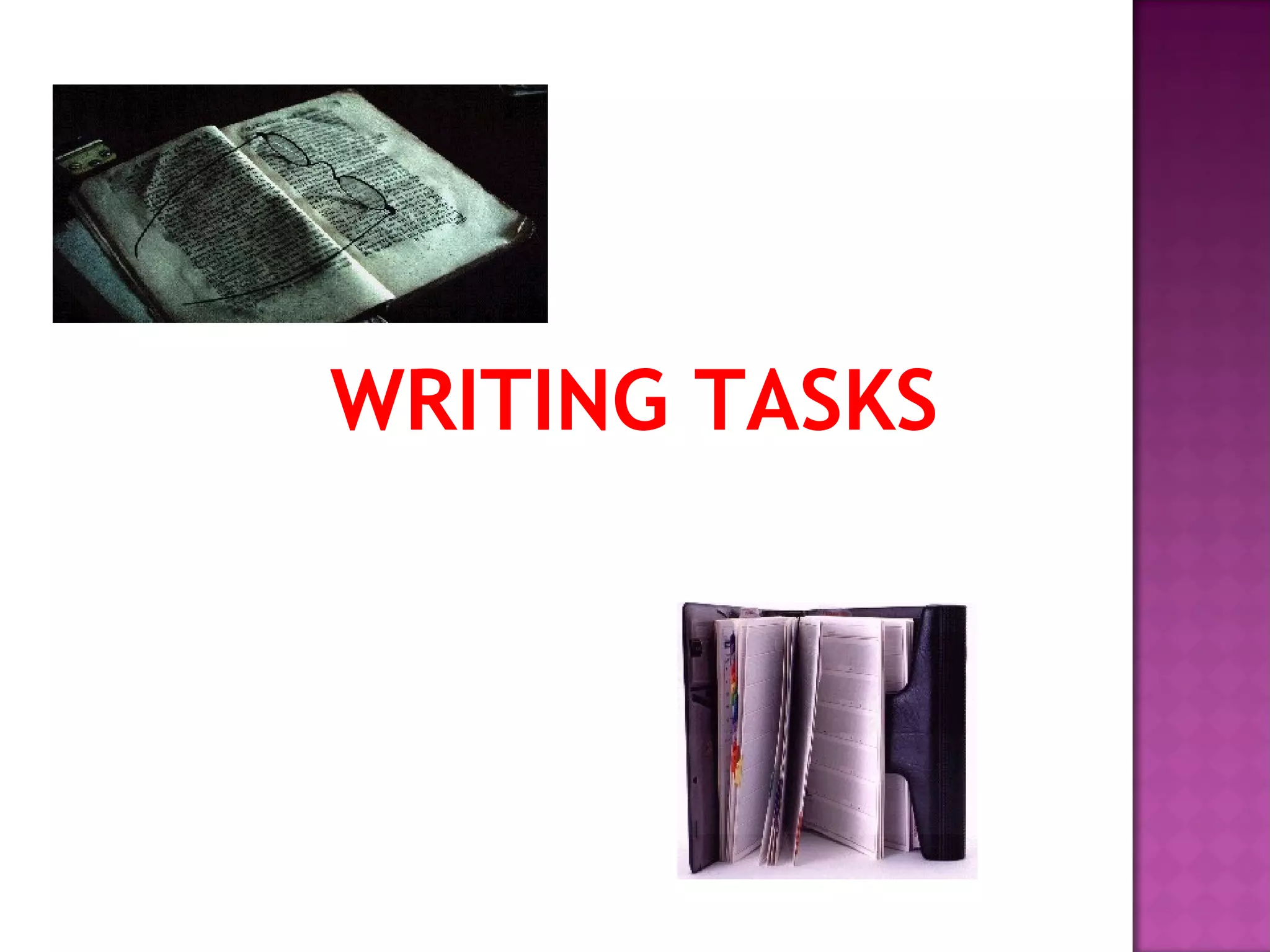 Writing tasks | PPT