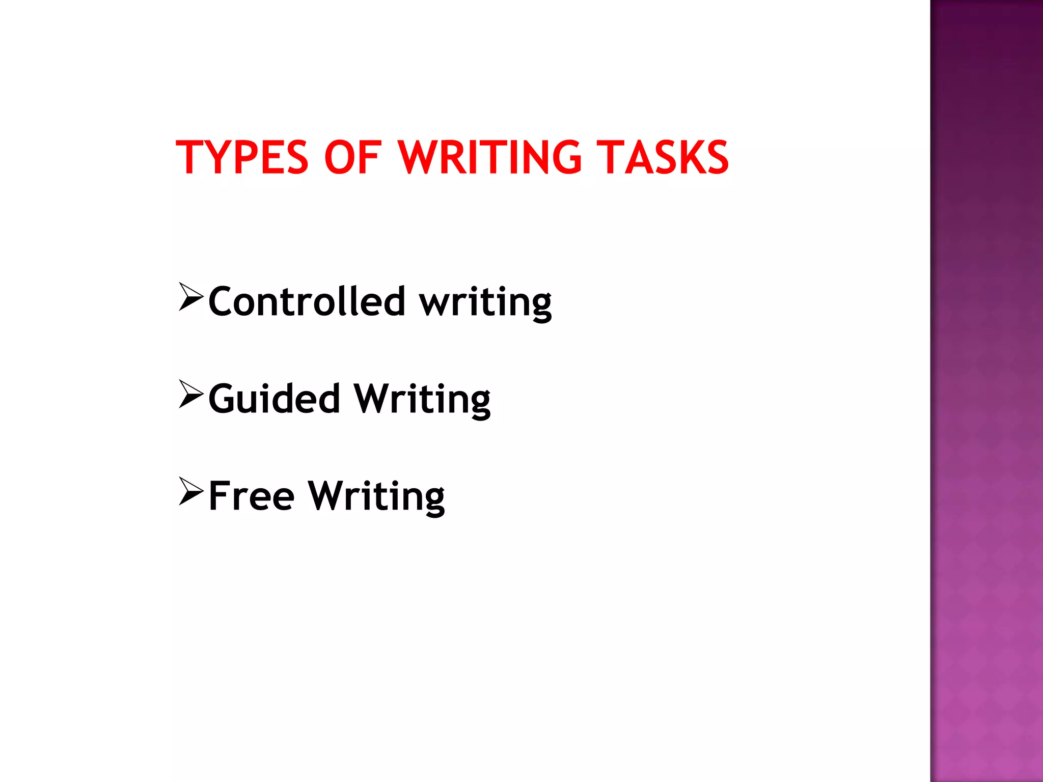 Writing tasks | PPT