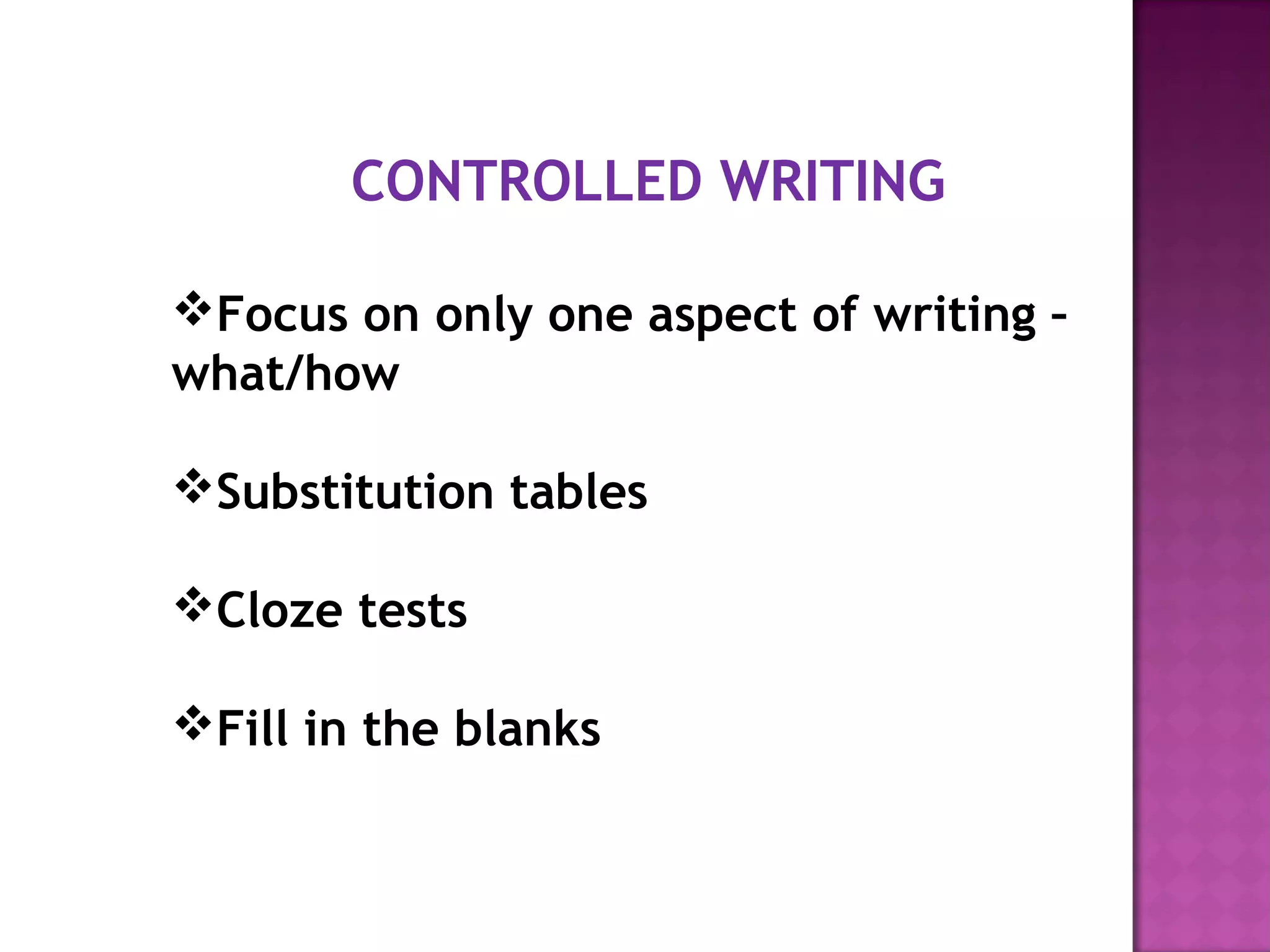 Writing tasks | PPT