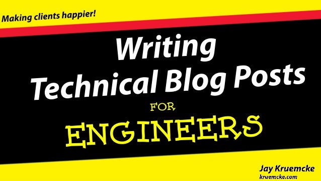 Writing technical blog posts for engineers