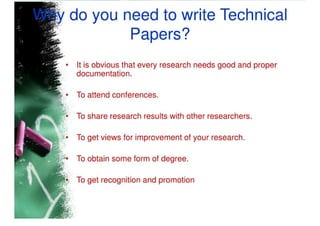 Writing Technical Research Papers | PDF
