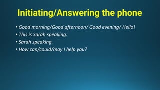 Writing Telephone Conversations | PDF