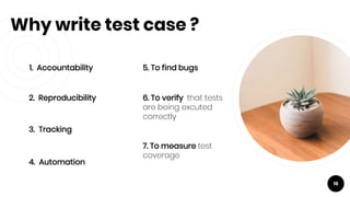 Writing test cases from user stories and acceptance criteria | PPTX