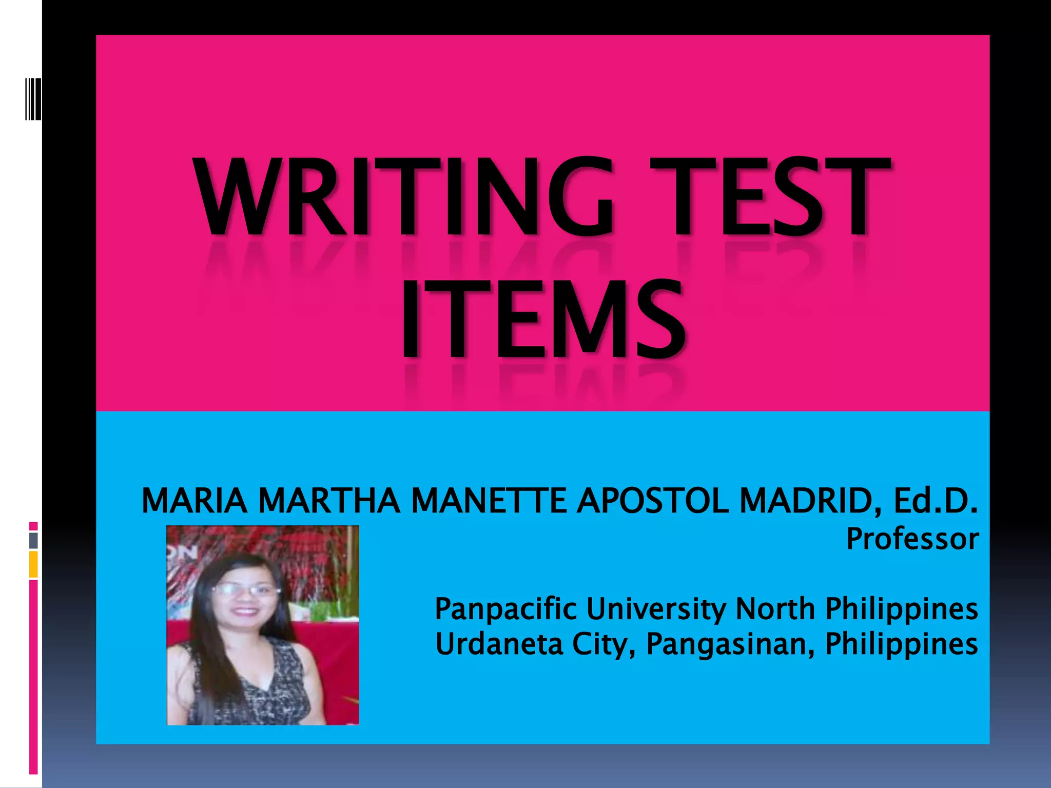 Writing Test Items | PPTX