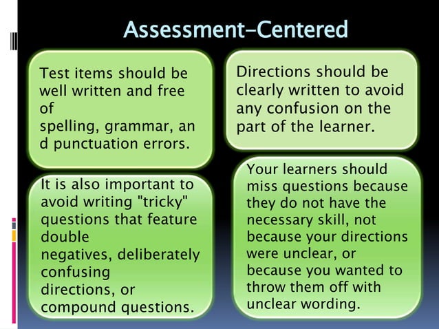Writing Test Items | PPTX | Standardized Testing | Educational Assessment