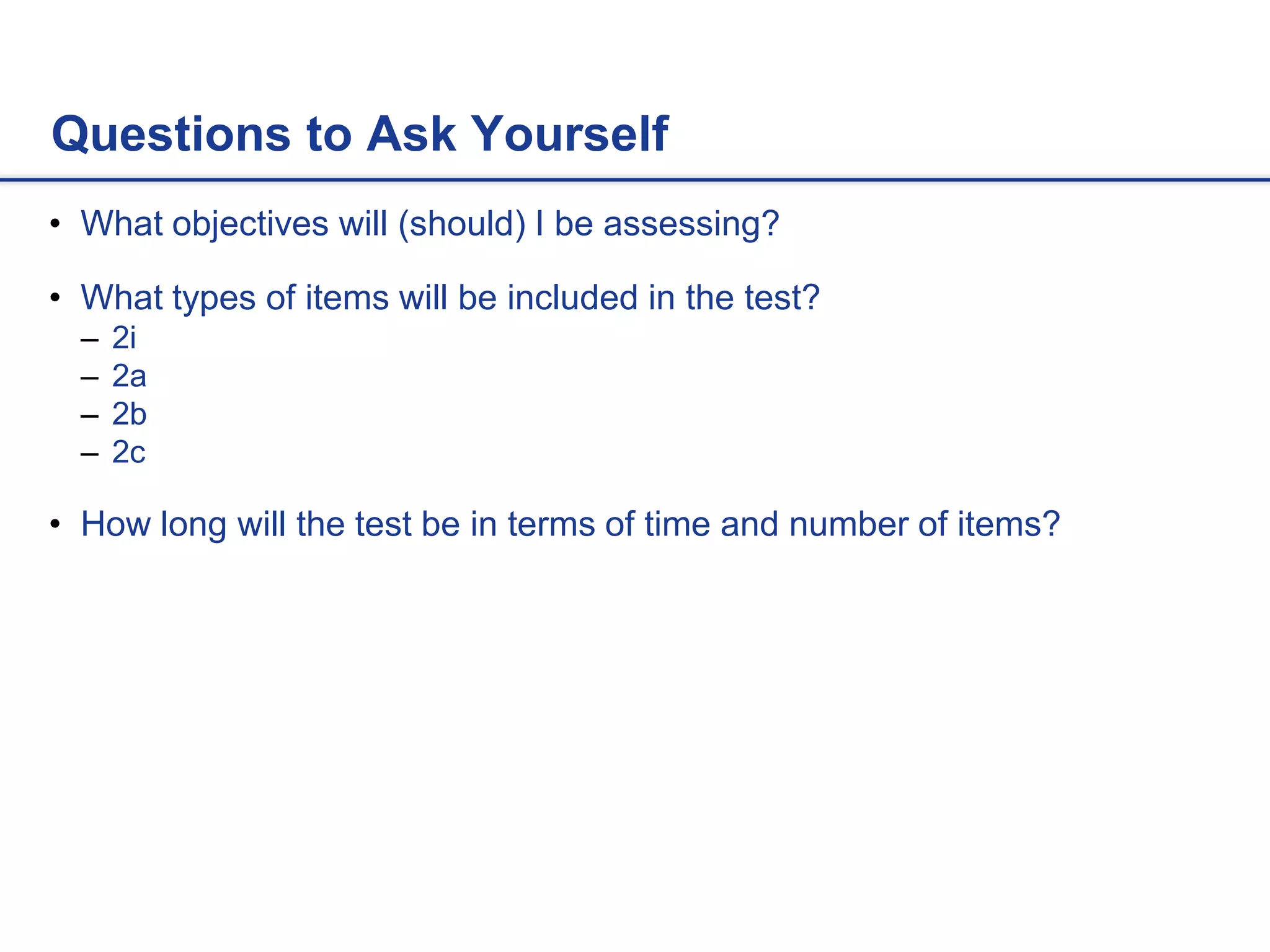 Writing test questions | PPTX