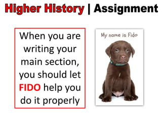 Higher History assignment - Writing the assignment | PPT