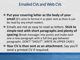 Writing the curriculum vitae | PPT