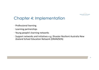 Writing the Disaster Resilience Education for Young People Handbook | PPT