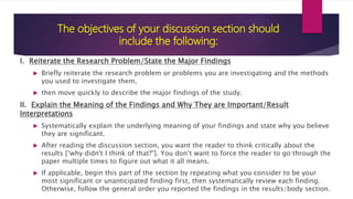 Writing the discussion and conclusion | PPTX