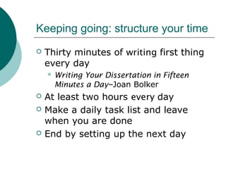 Writing the dissertation | PPT