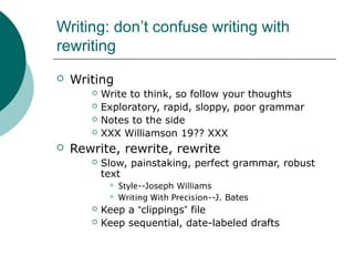 Writing the dissertation | PPT