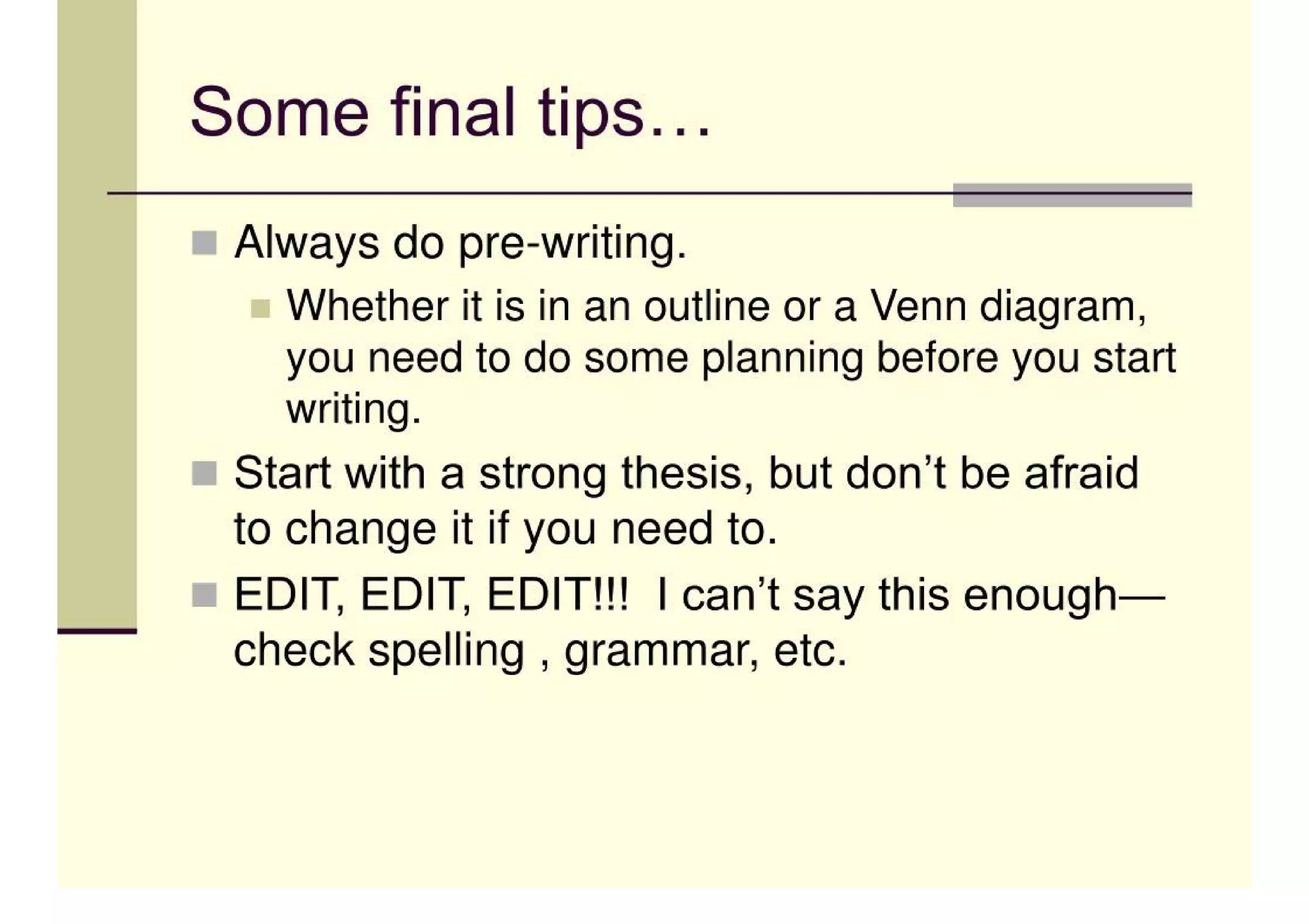 Writing The Five Paragraph Essay | PDF