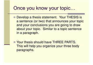 Writing The Five Paragraph Essay | PDF