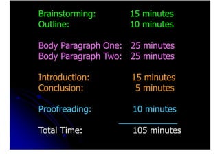 Writing The In-Class Essay Examination | PDF