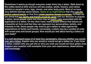 Writing The In-Class Essay Examination | PPT