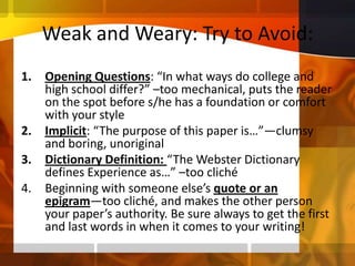 Writingthe introduction (2) | PPT