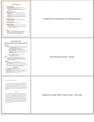 Writing The Introduction Of A Research Paper | PDF