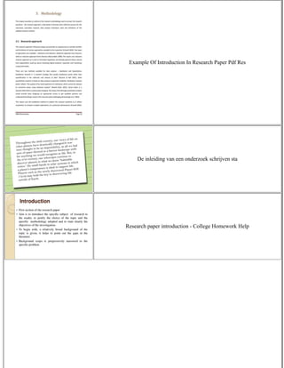 Writing The Introduction Of A Research Paper | PDF