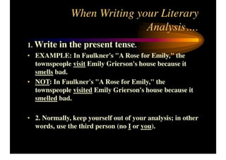 Writing The Literary Analysis | PPT