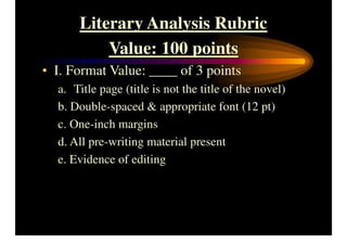 Writing The Literary Analysis | PPT