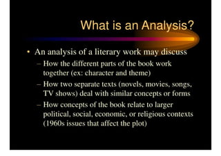 Writing The Literary Analysis | PPT