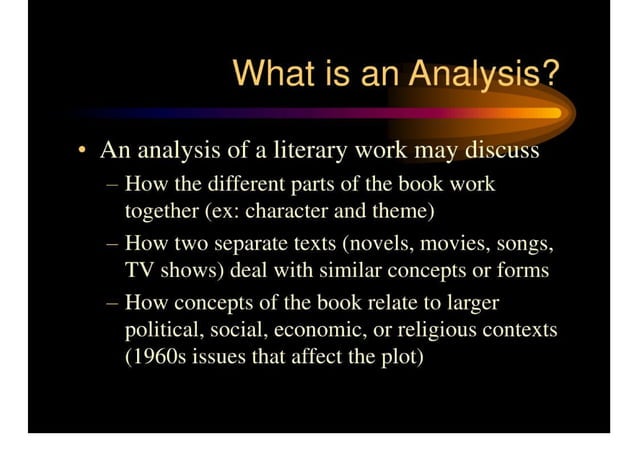 Writing The Literary Analysis | PDF