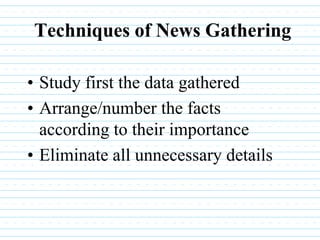 Writing the news story ppt | PPTX