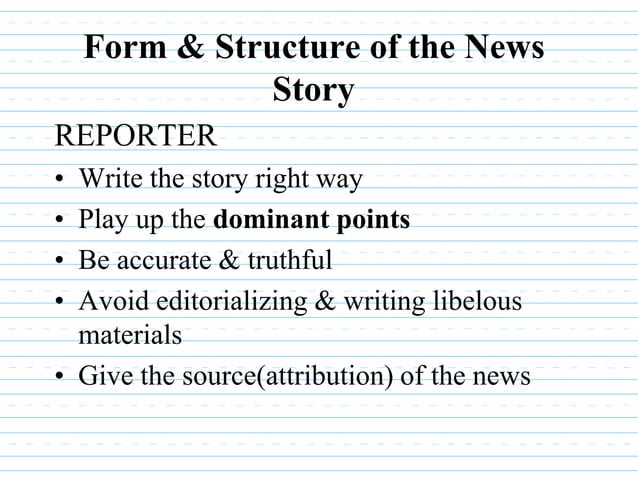 Writing the news story ppt | PPTX