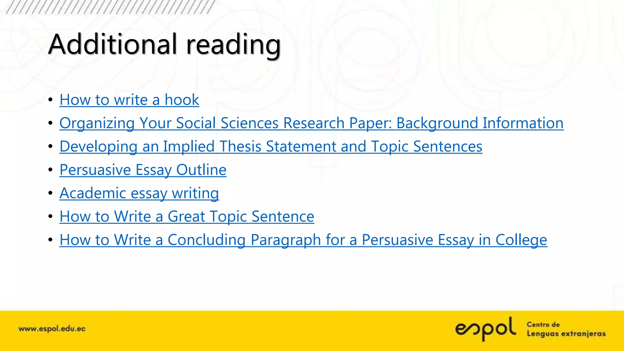 Writing the persuasive essay | PPTX