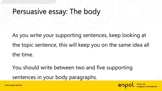 Writing the persuasive essay | PPT