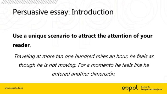 Writing the persuasive essay | PPT