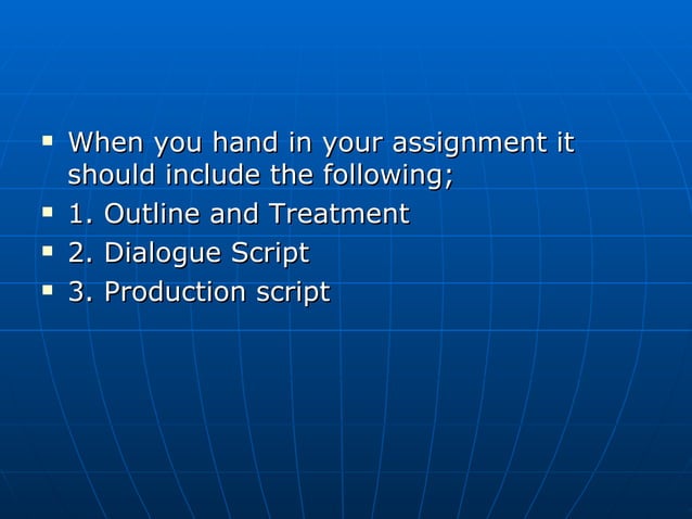 Writing the production_script | PPT