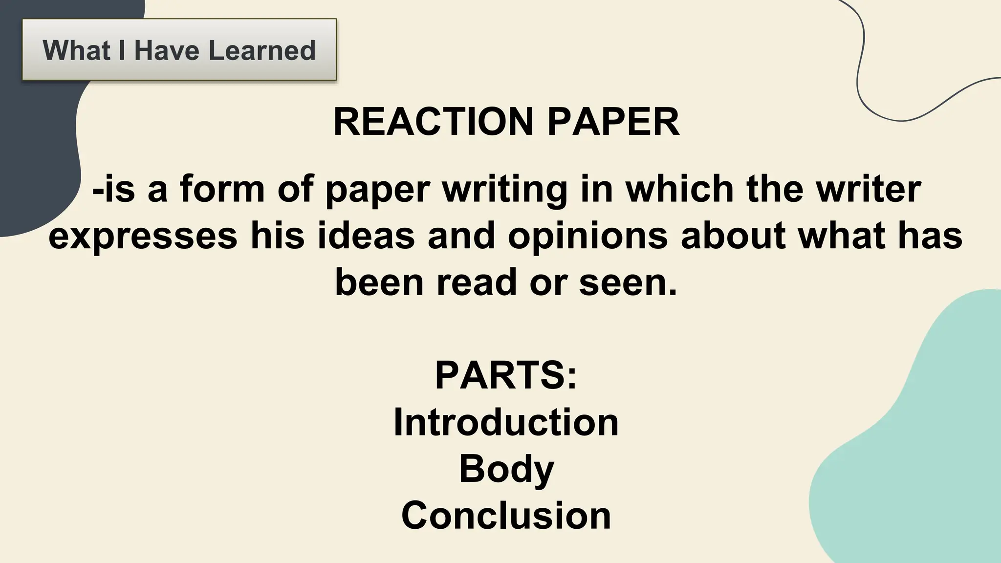Writing the Reaction Paper Review Critique.pptx