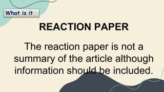 Writing the Reaction Paper Review Critique.pptx