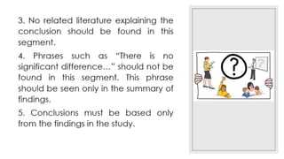 Writing the Research Findings, Conclusions, Recommendations and ...