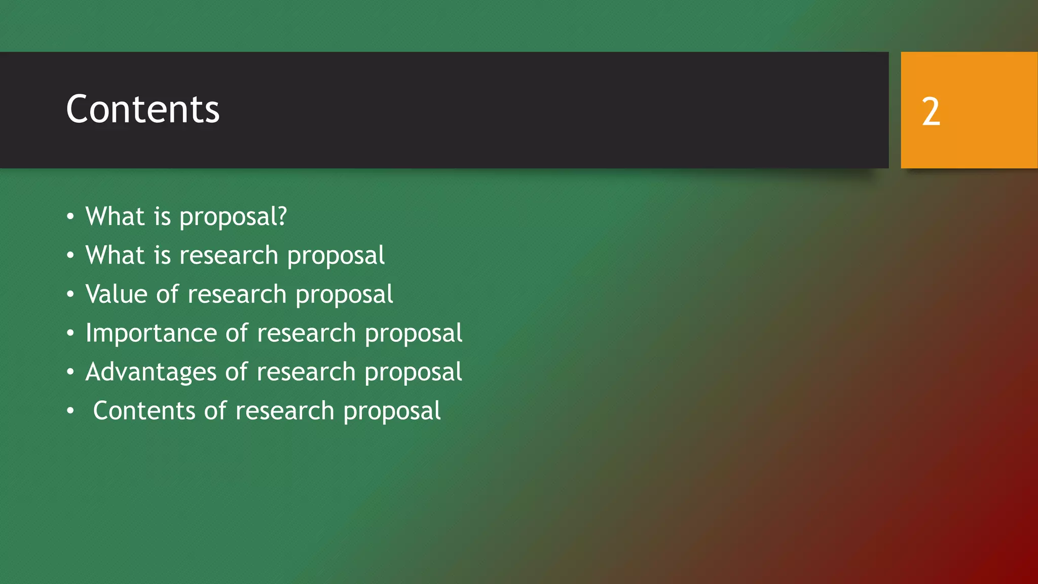 Writing the research proposal | PPTX